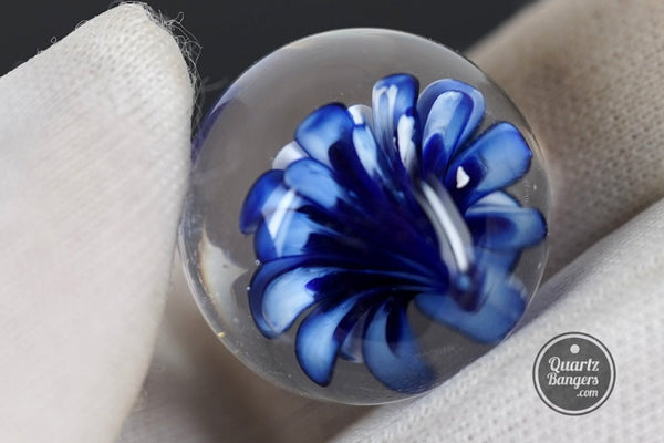 Blue Flower Top Marble - QuartzBangers.com